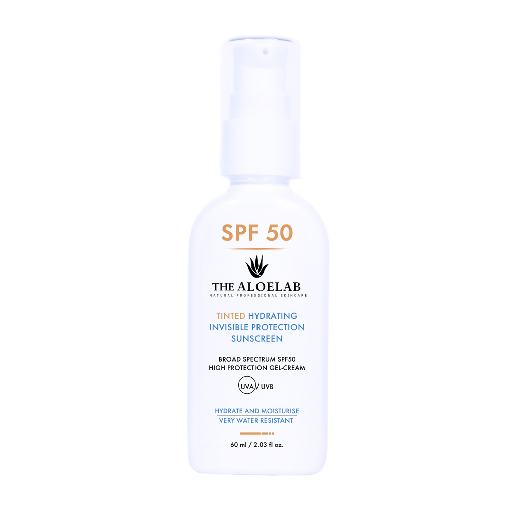 TINTED HYDRATING INVISIBLE PROTECTION SPF 50 SUNSCREEN 60 ML – The ALOELAB